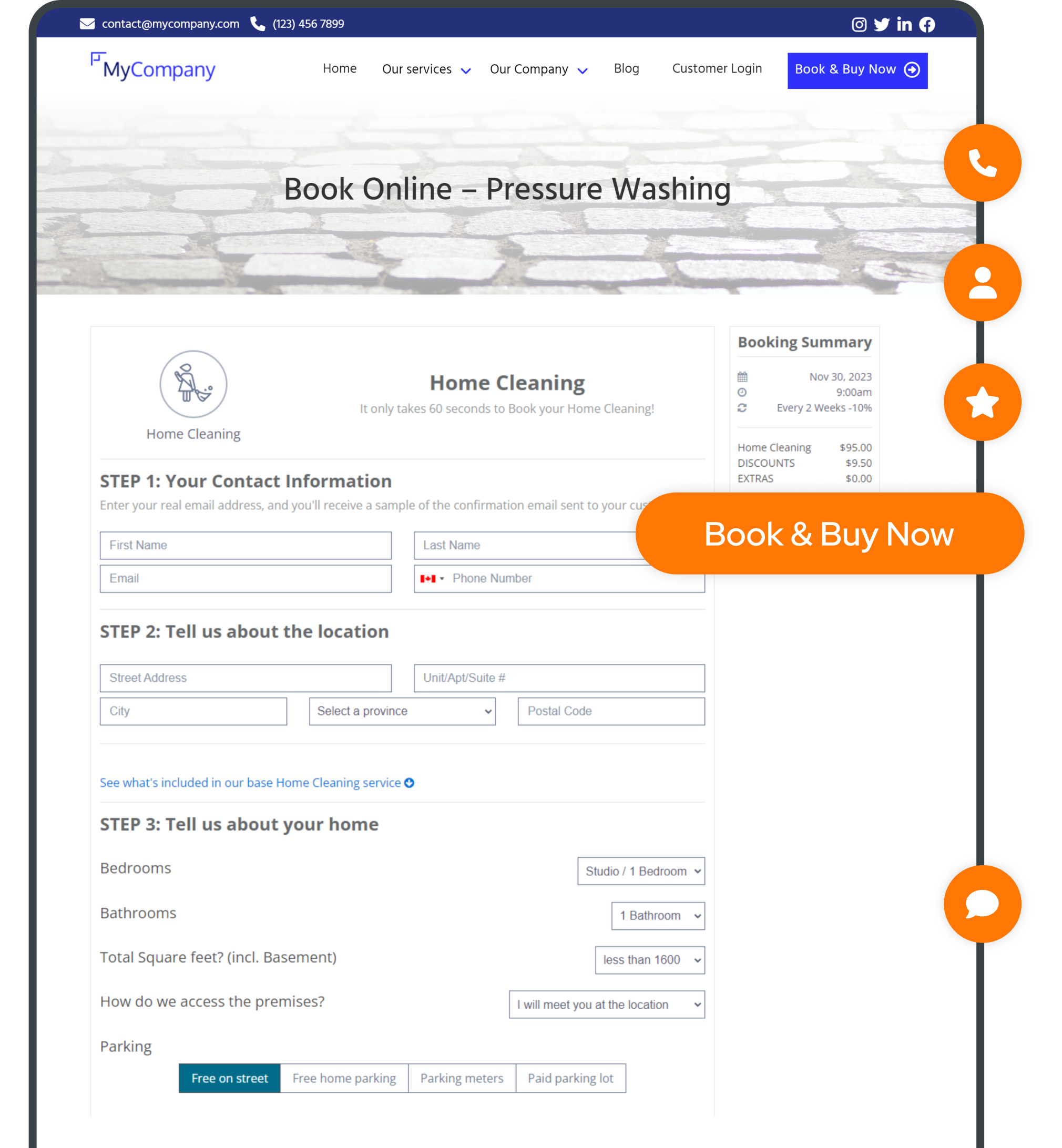 Live pricing & real time booking pages | MioCommerce